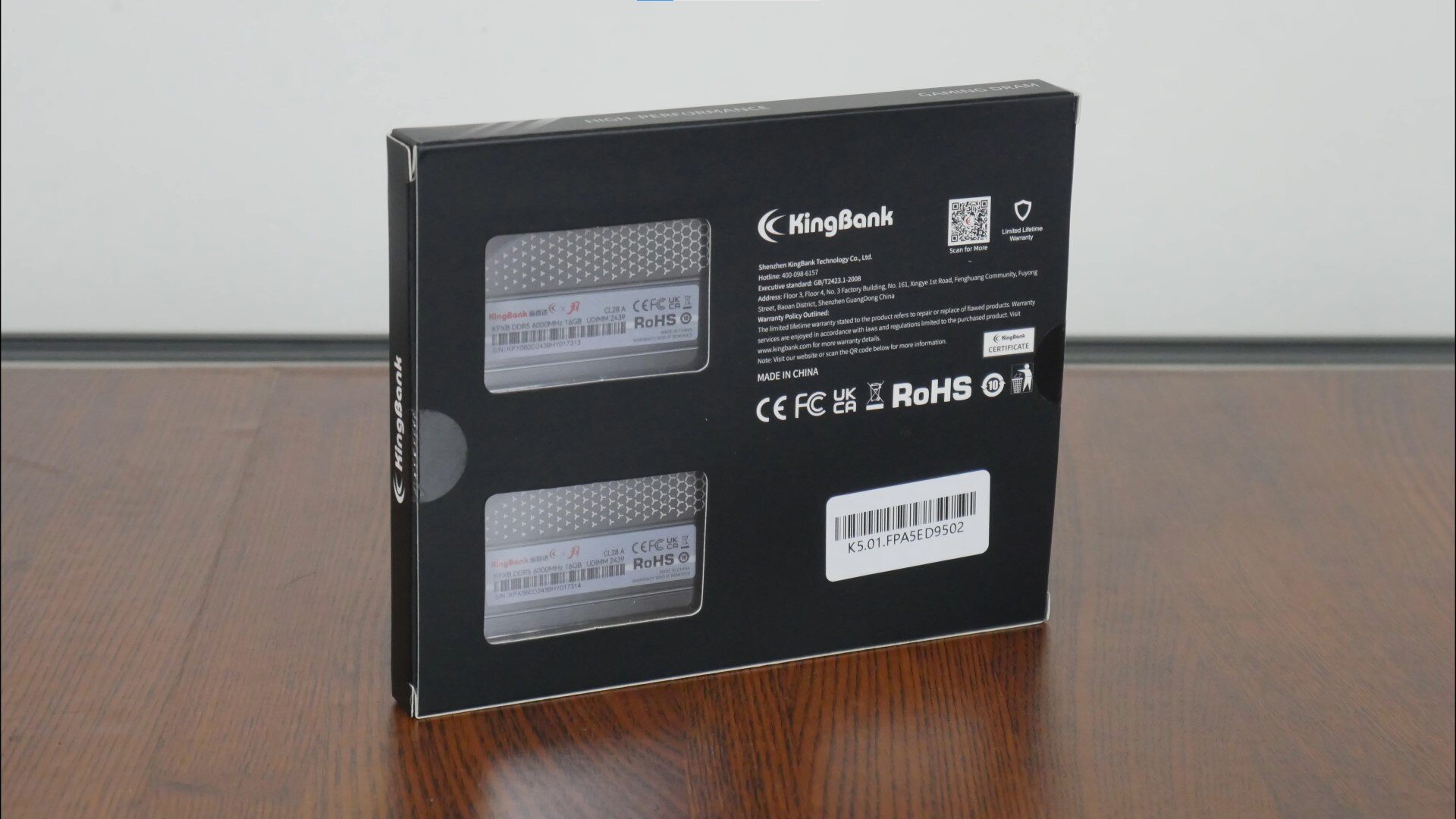 Review: KingBank DDR5 Dark Heatsink UDIMM 6000MHz (DDR5 6000 CL28 ...