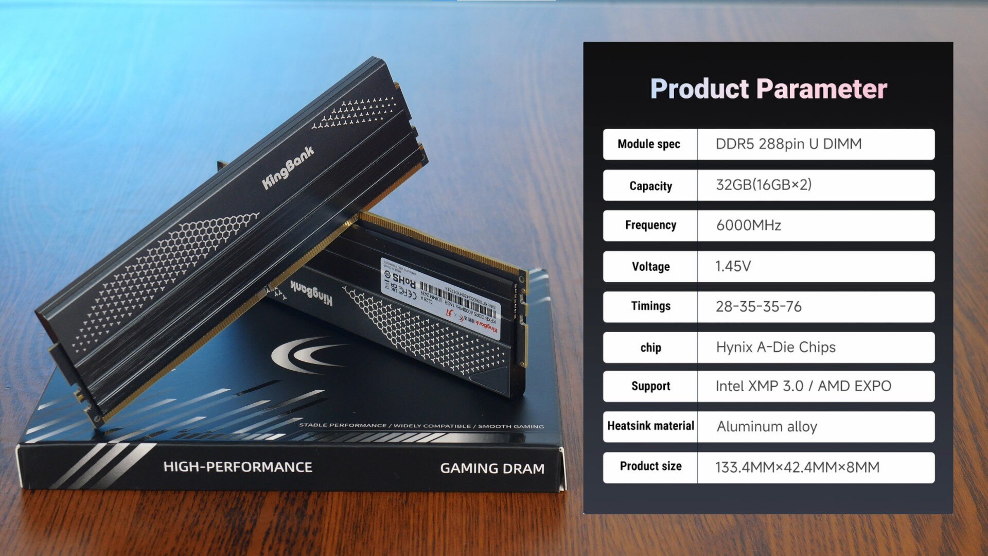 Review: KingBank DDR5 Dark Heatsink UDIMM 6000MHz (DDR5 6000 CL28 ...
